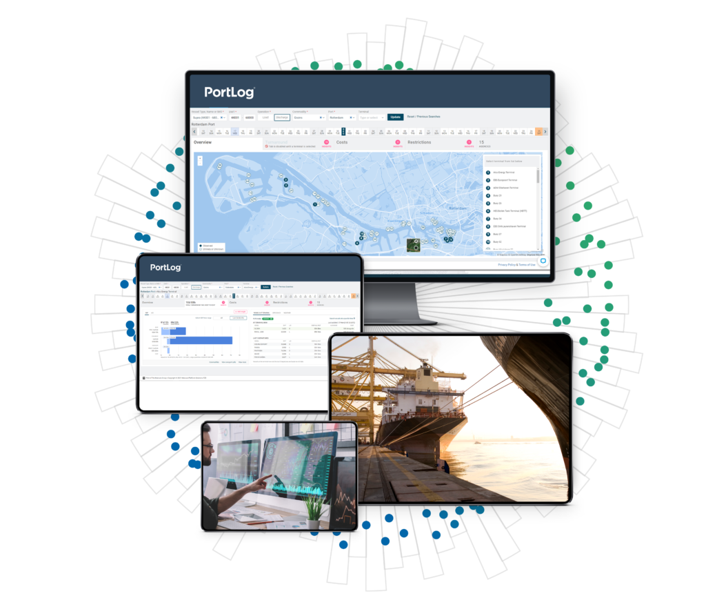 Manage time and risk in port | Estimate port costs | PortLog