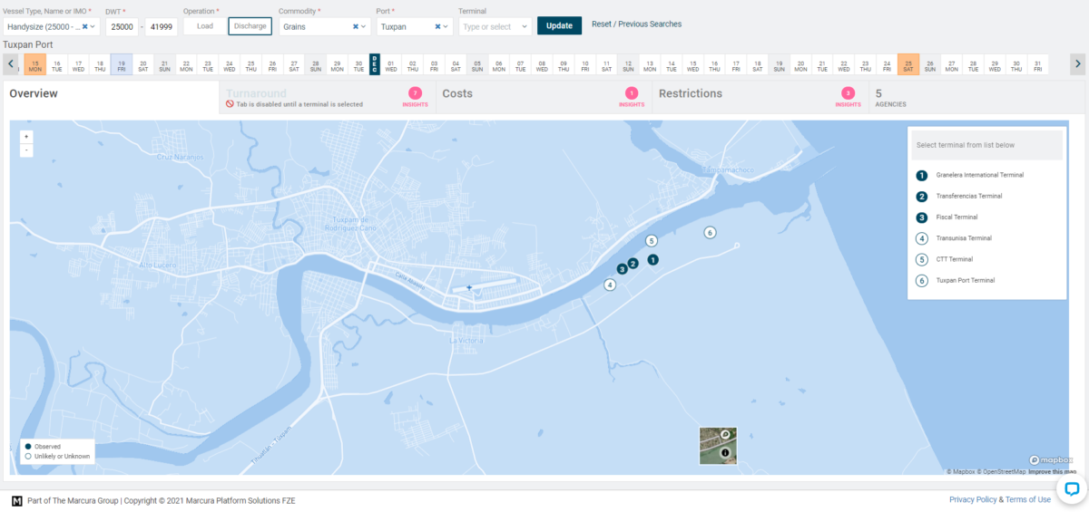 Manage time and risk in port | Estimate port costs | PortLog